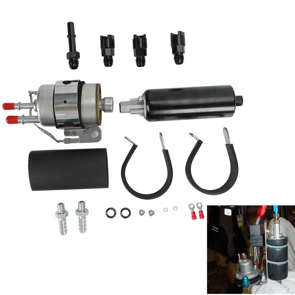 LS Fuel Filter & Regulator EFI Fuel Pump Kit Walbro Returnless -6AN En ...